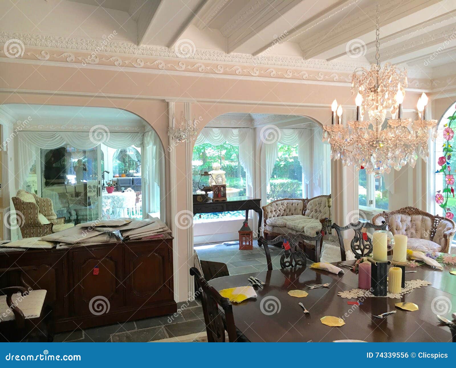 Fancy Dining stock photo. Image of house, eating, fine - 74339556