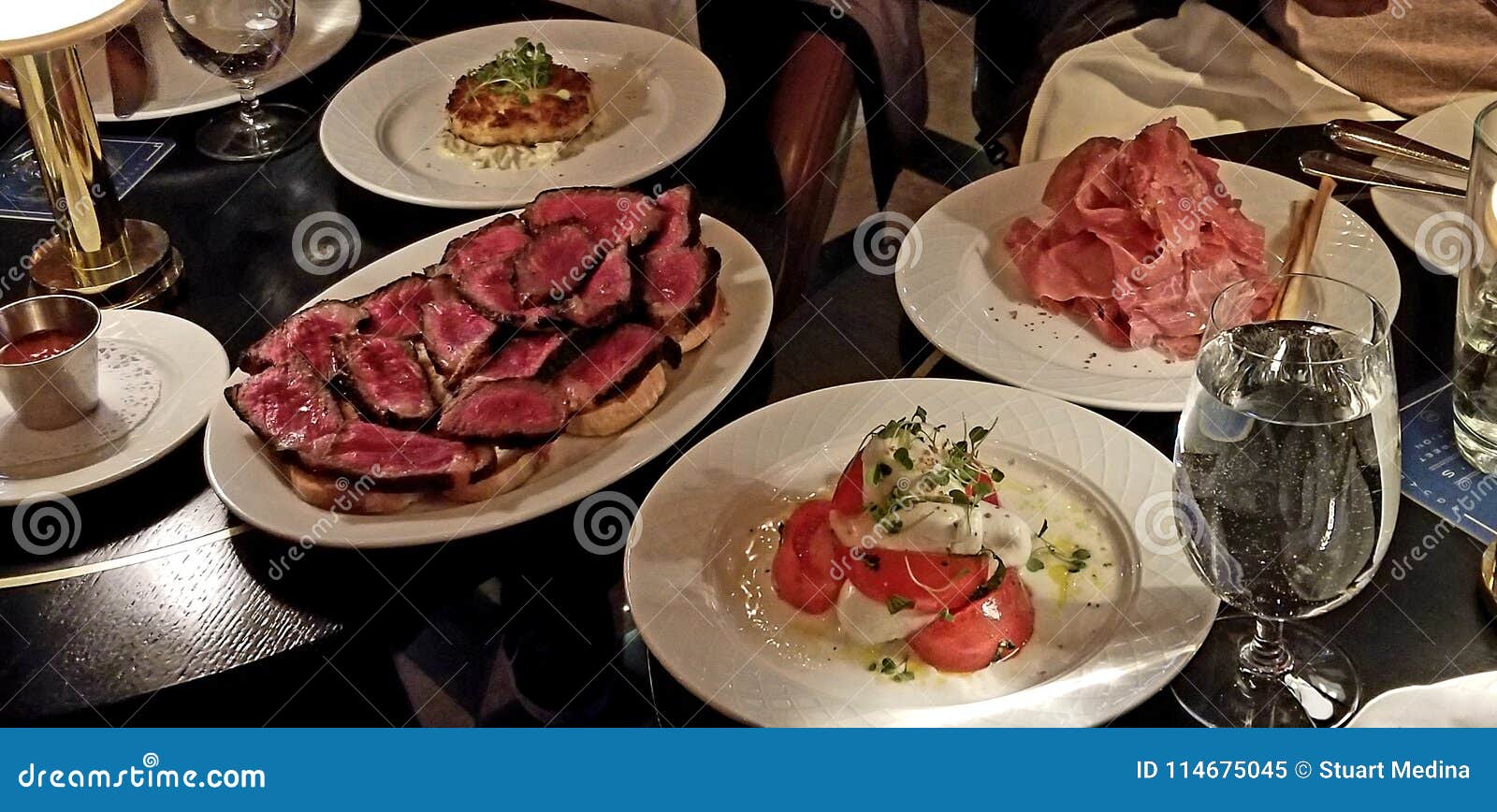 Fancy dinner stock image. Image of resraurant, culinary - 114675045