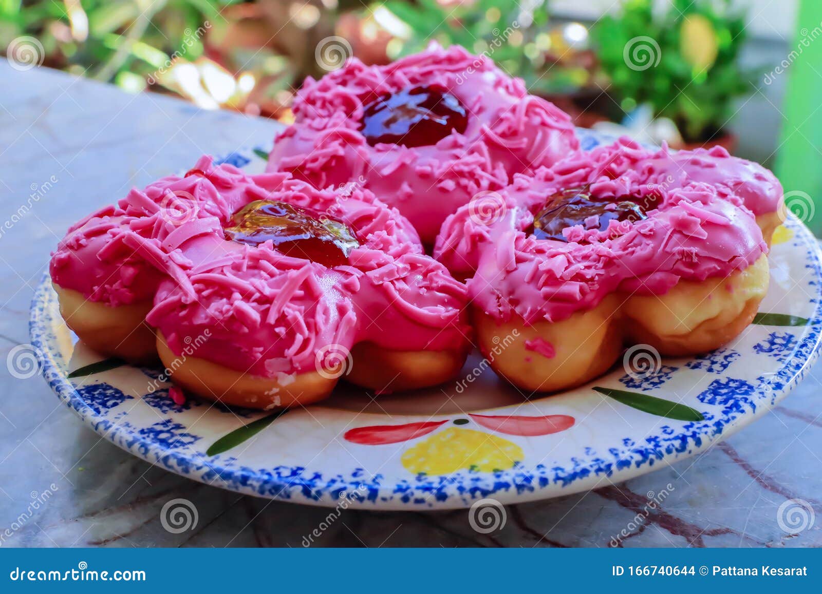 Fancy Donuts on a White Plate Stock Photo - Image of donuts, fancy ...