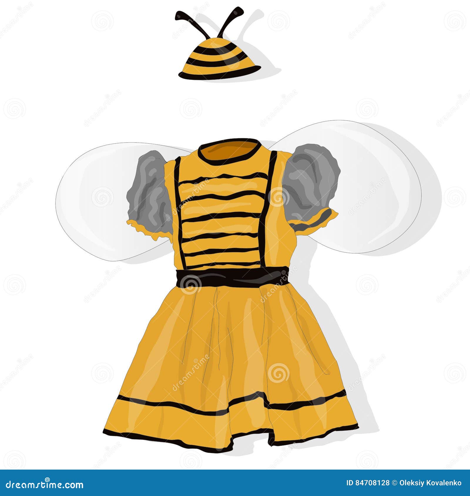 Fancy Dress Vector Isolated Stock Vector - Illustration of cute ...