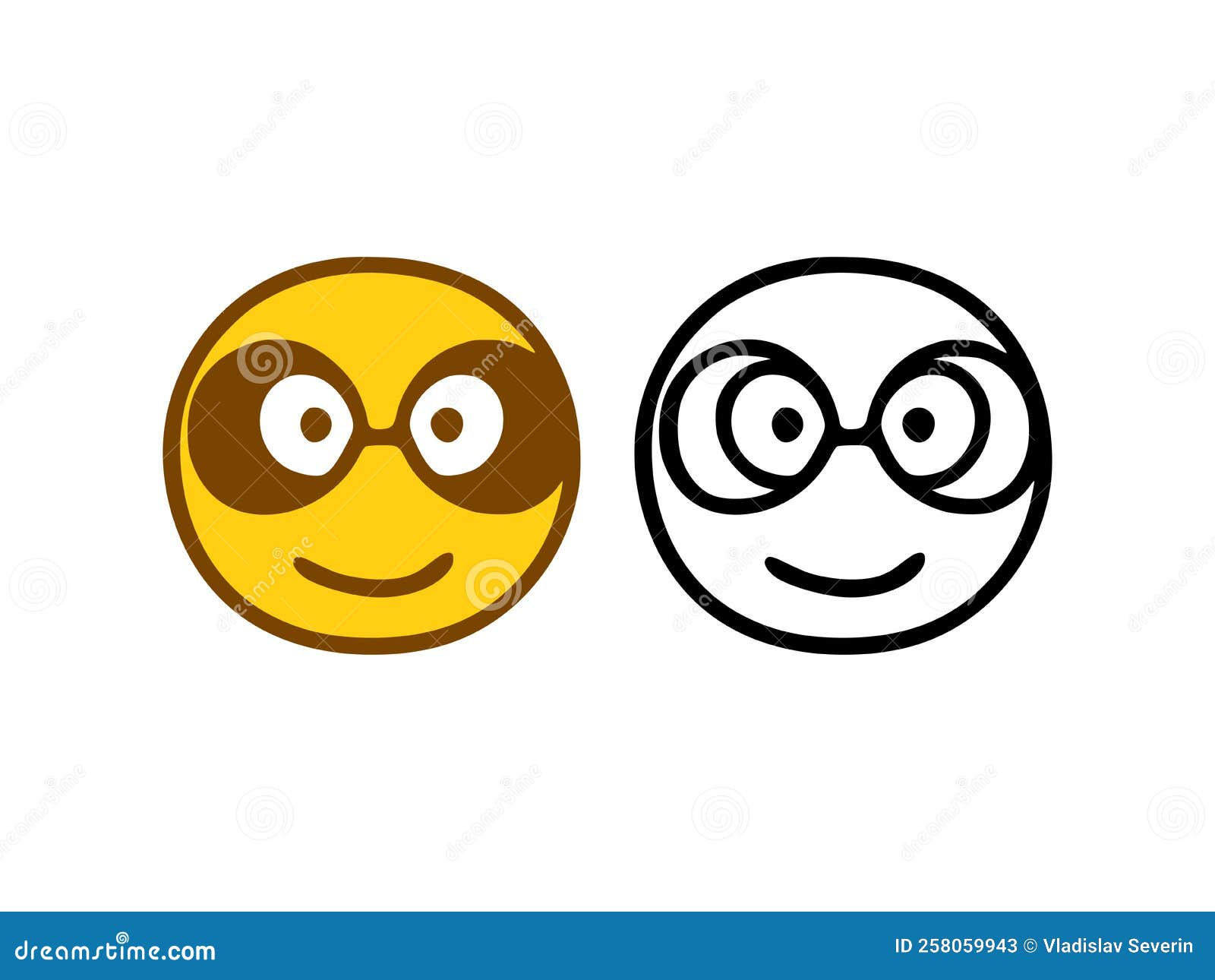 Fancy Emoticon in Doodle Style Stock Illustration - Illustration of ...