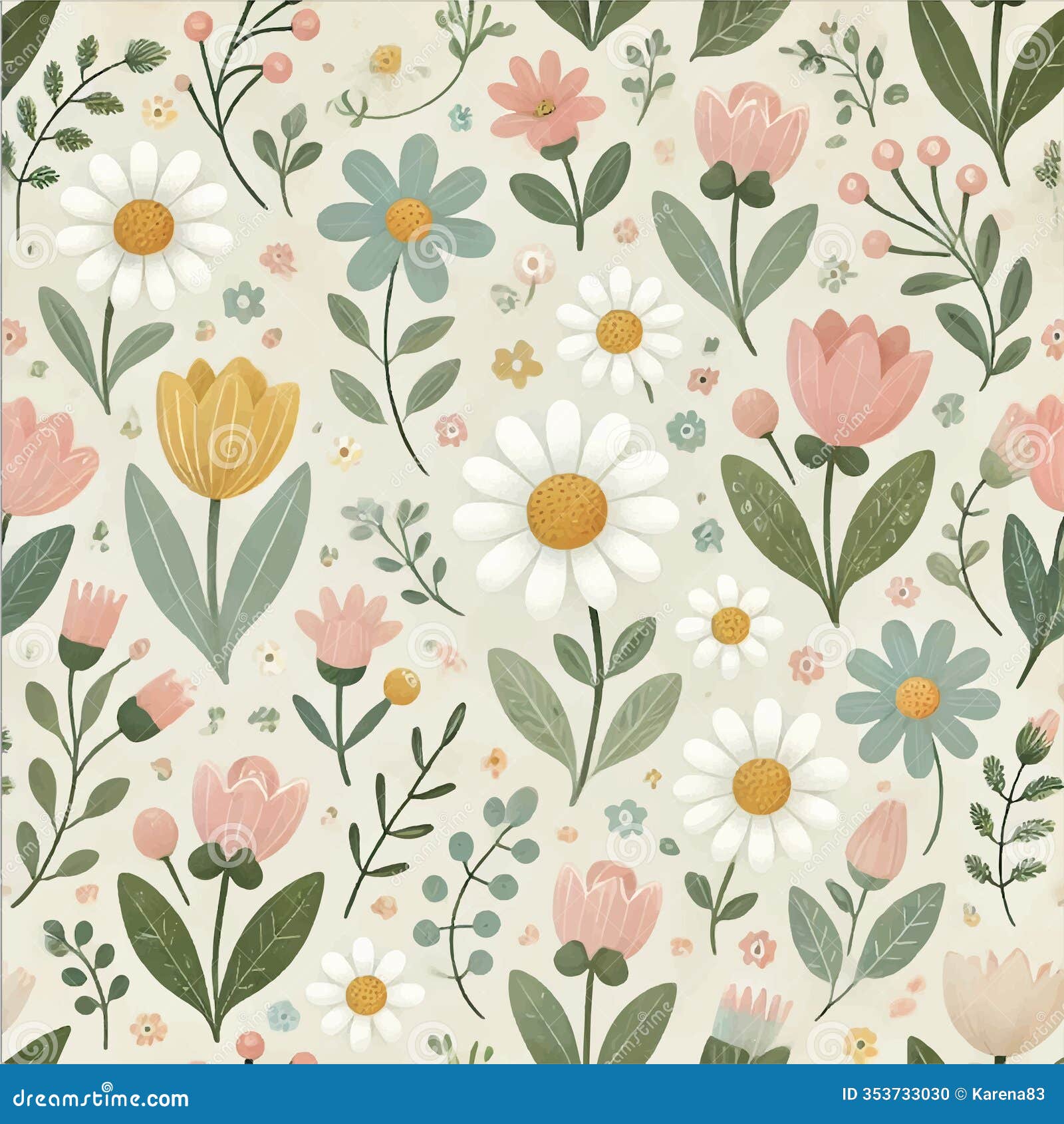 FANCY FLEURS DESIGN PRINT BACKGROUND in VECTOR Stock Illustration ...