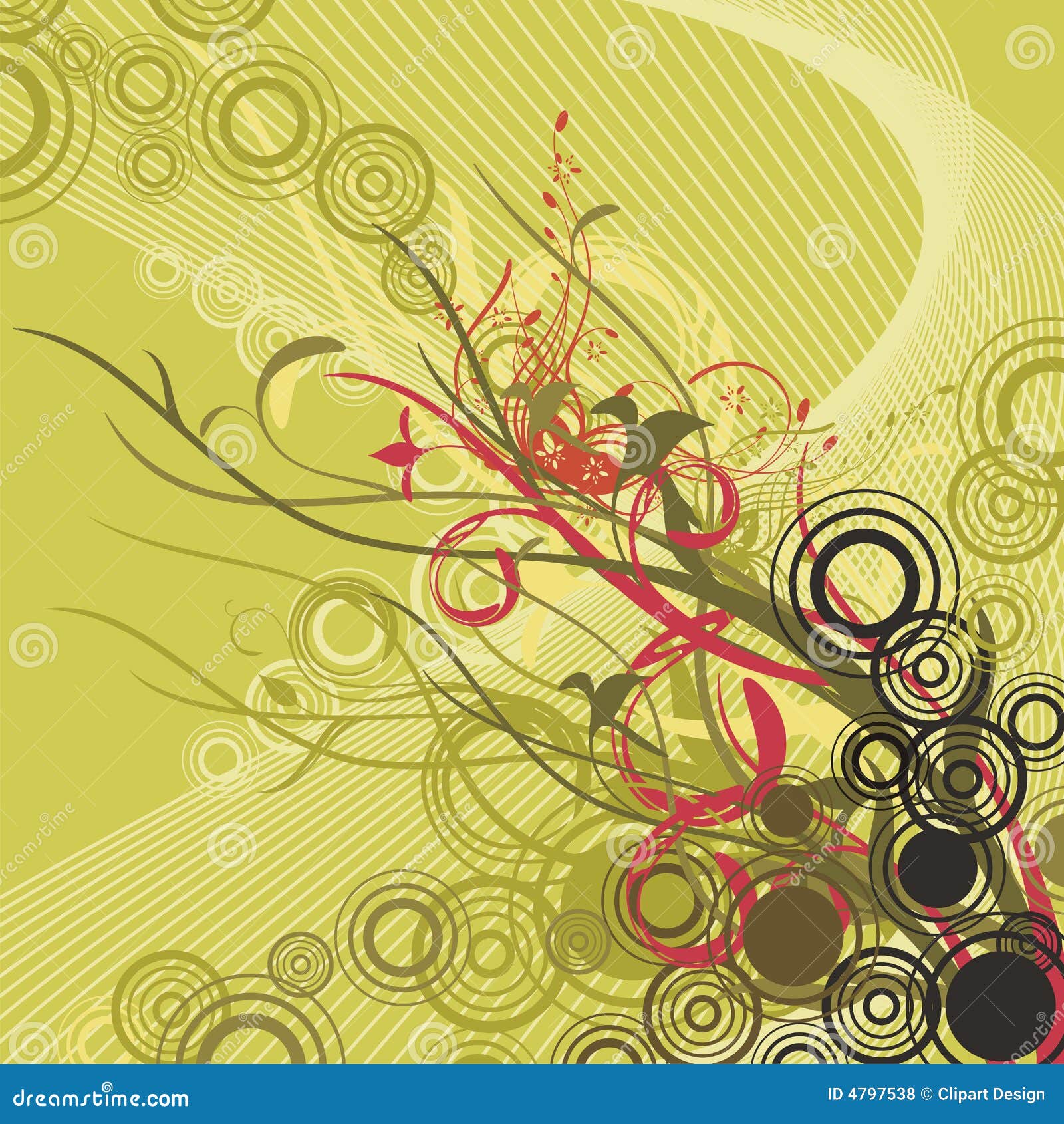 Fancy floral design stock vector. Illustration of artwork - 4797538