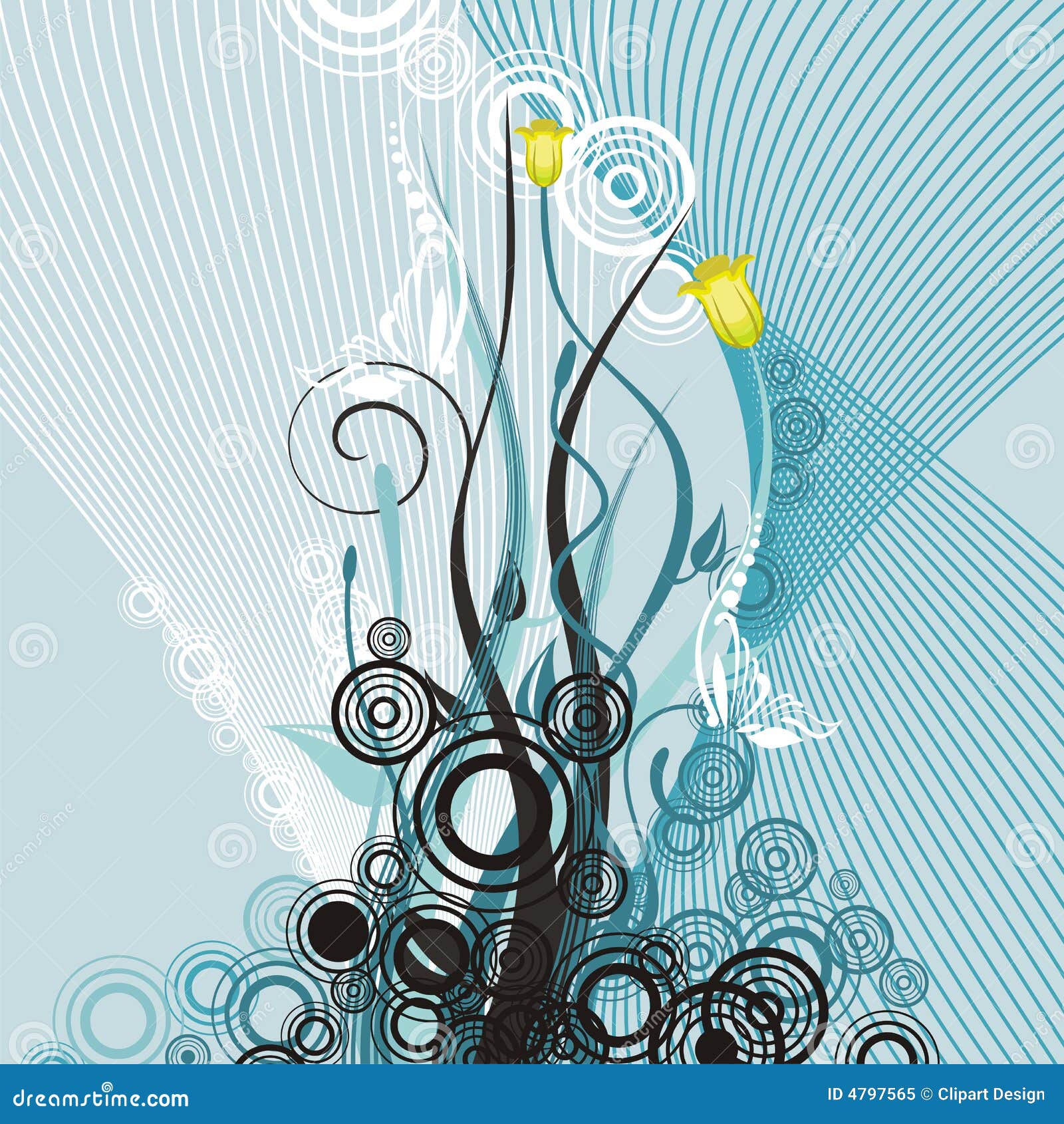 Fancy floral design stock vector. Illustration of beauty - 4797565