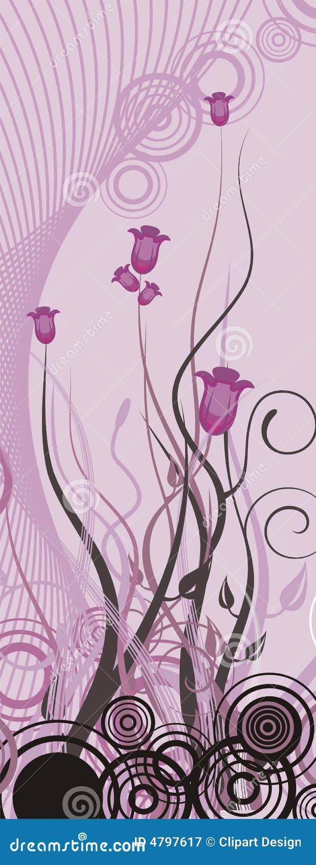 Fancy floral design stock vector. Illustration of flower - 4797617