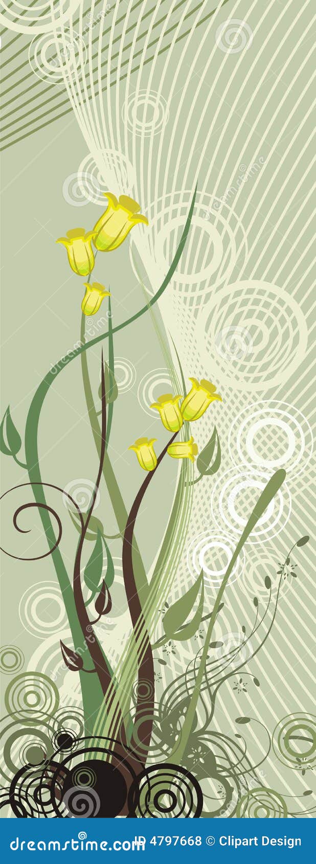 Fancy floral design stock vector. Illustration of foliage - 4797668