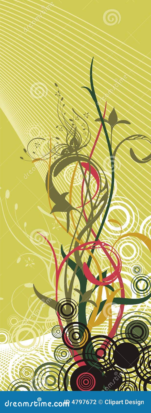 Fancy floral design stock vector. Illustration of design - 4797672