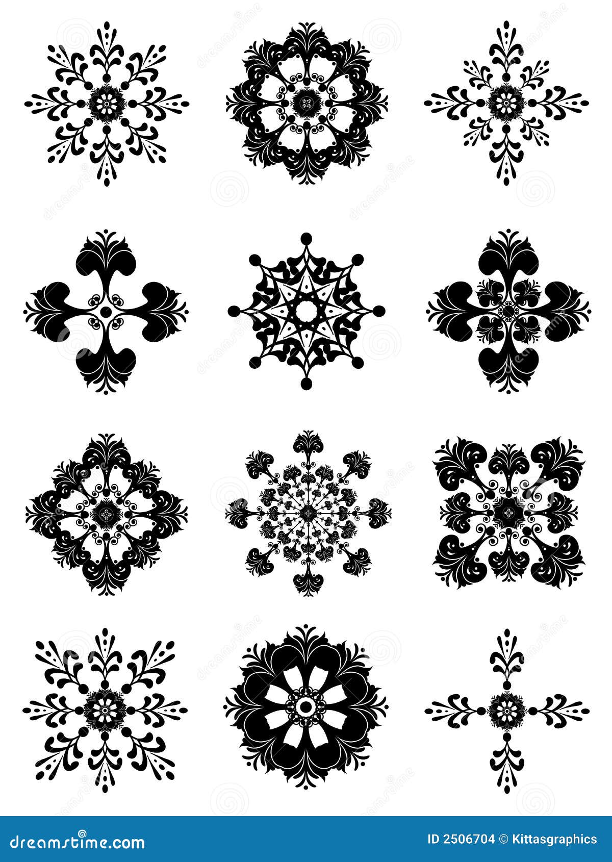 Fancy Floral Ornamental Art 28 Stock Illustration - Illustration of ...