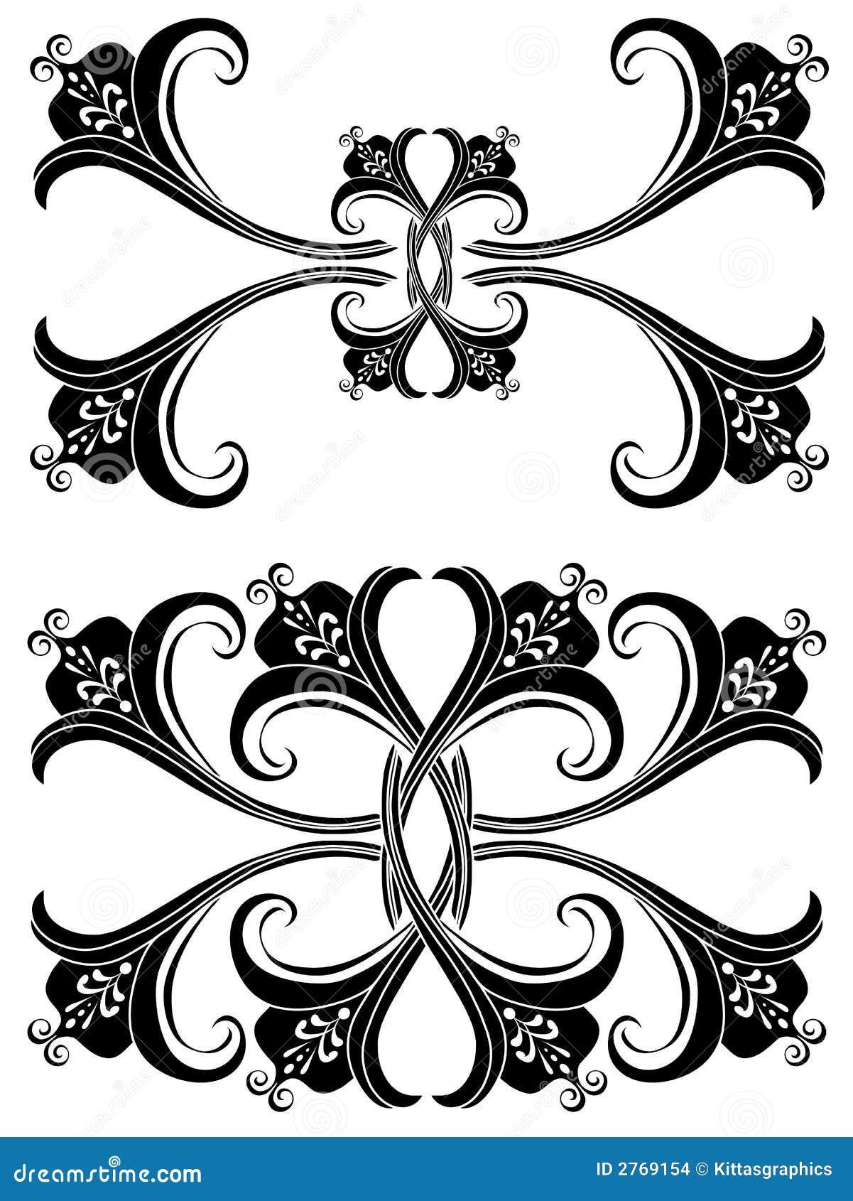 Fancy Floral Ornamental Art 63 Stock Illustration - Illustration of ...