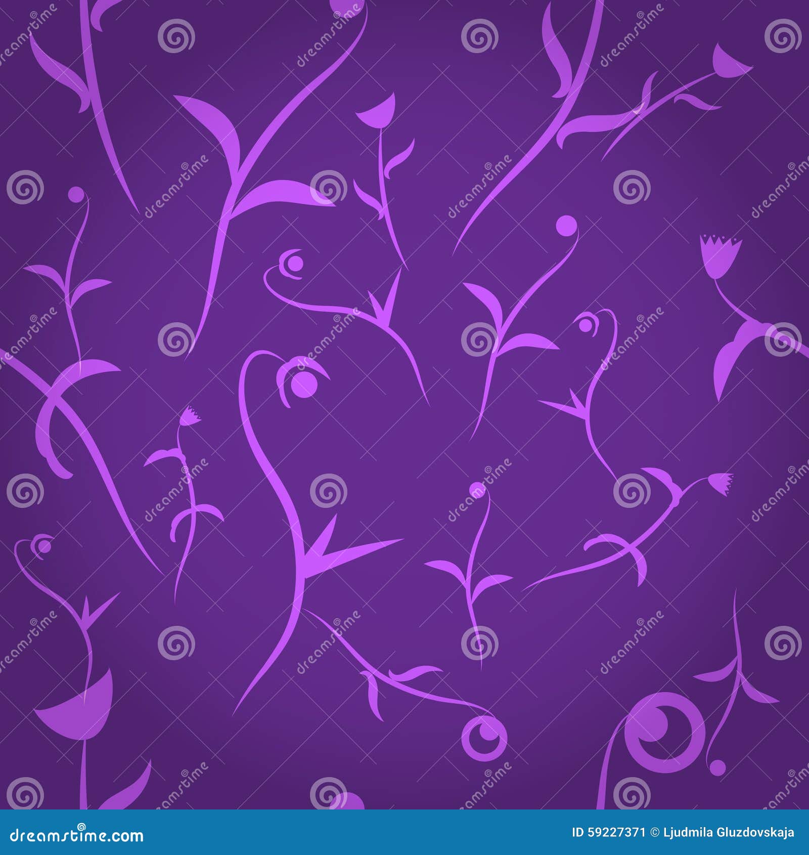 Fancy Floral Seamless Pattern Stock Vector - Illustration of pattern ...