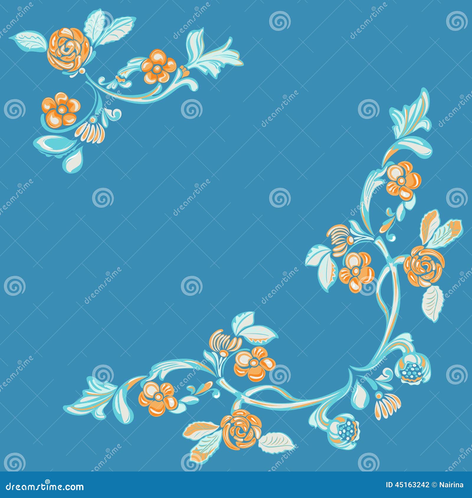 Fancy Floral Swirling Decorative Pattern Stock Vector - Illustration of ...