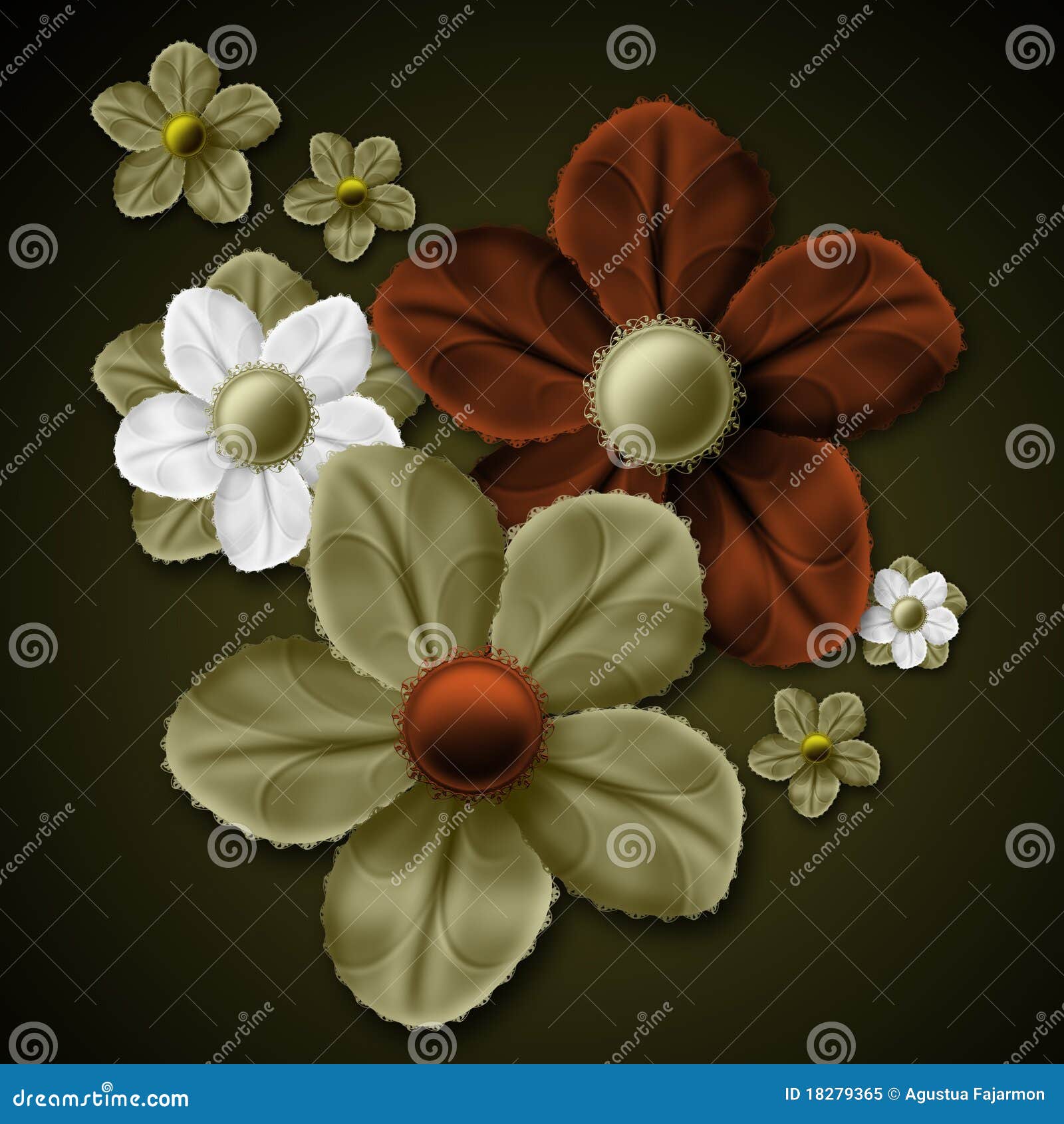 Fancy Flowers stock illustration. Illustration of beautiful - 18279365