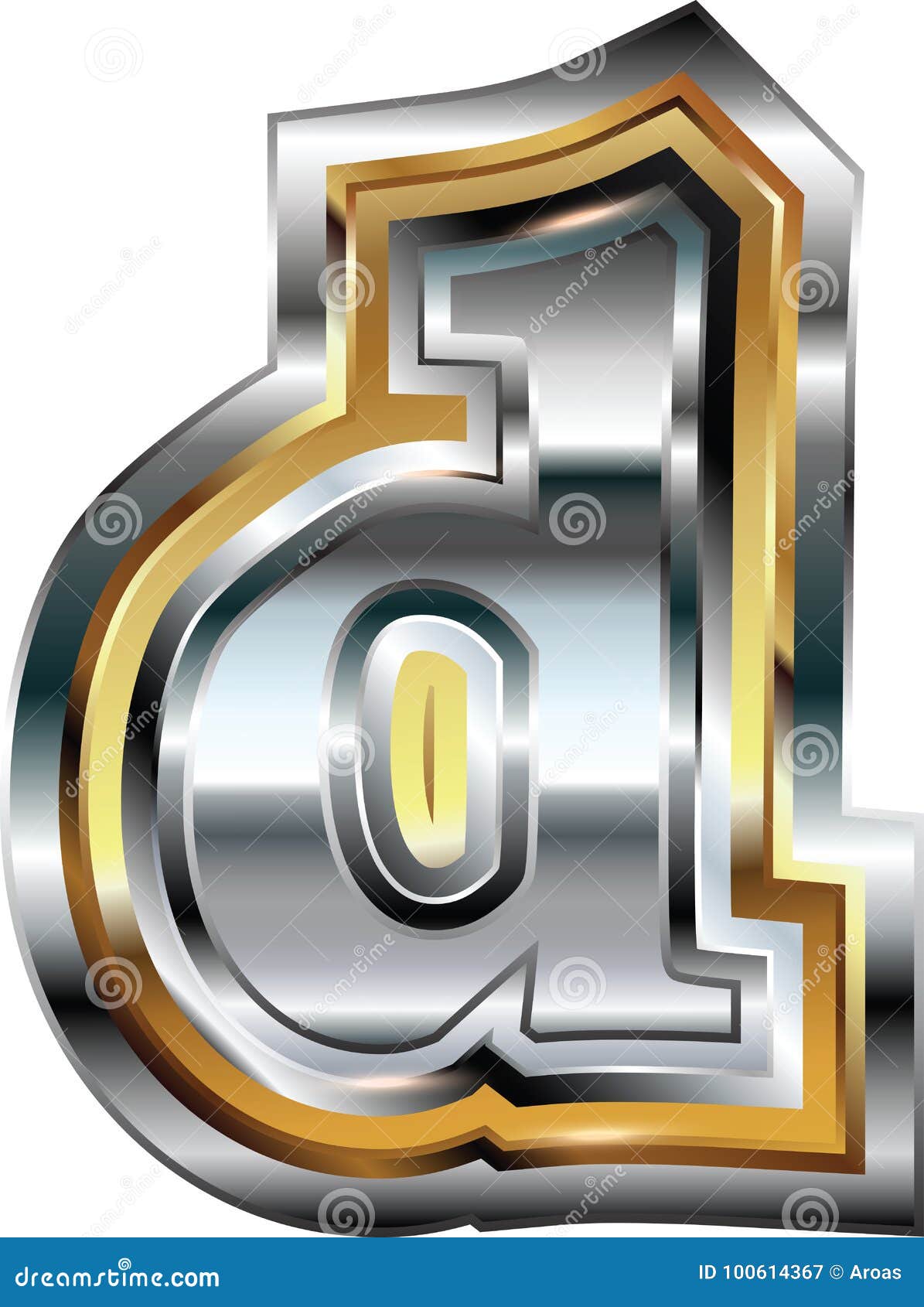 Fancy font Letter d stock vector. Illustration of bright - 100614367