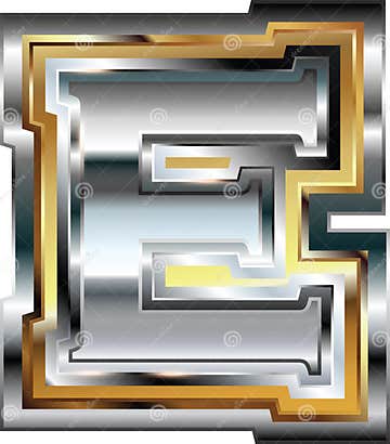 Fancy font Letter E stock vector. Illustration of capital - 100614304