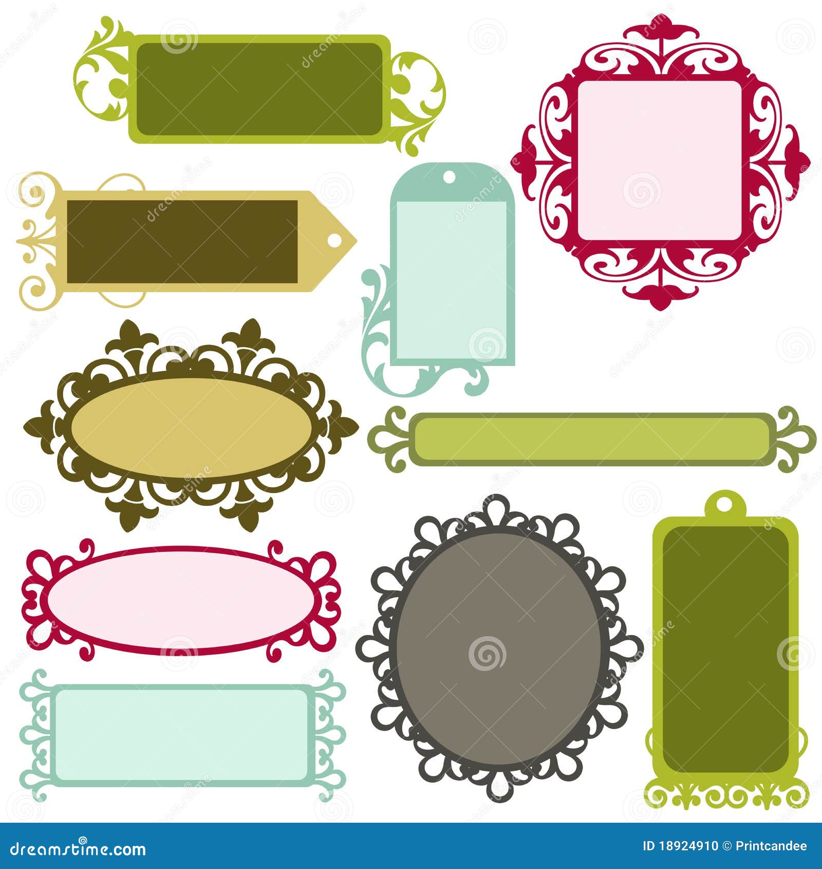 Curvy Frames Cartoon Vector | CartoonDealer.com #13204049