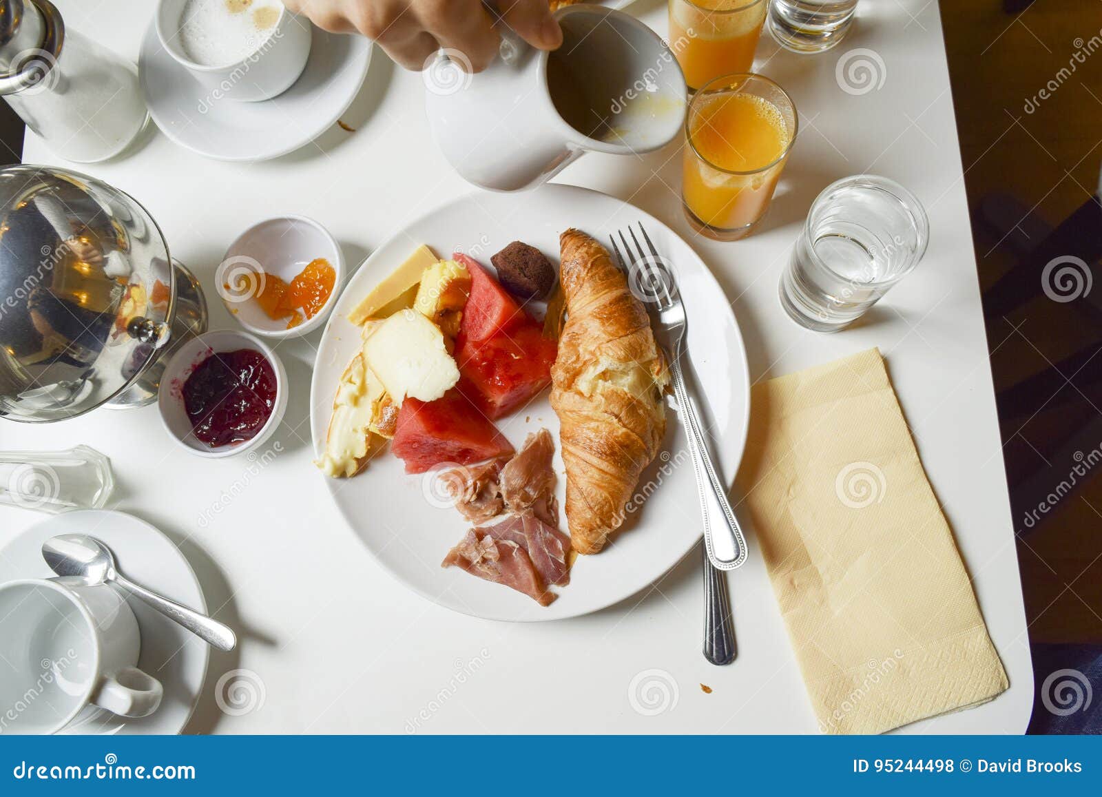 Fancy French breakfast stock photo. Image of meal, snack - 95244498