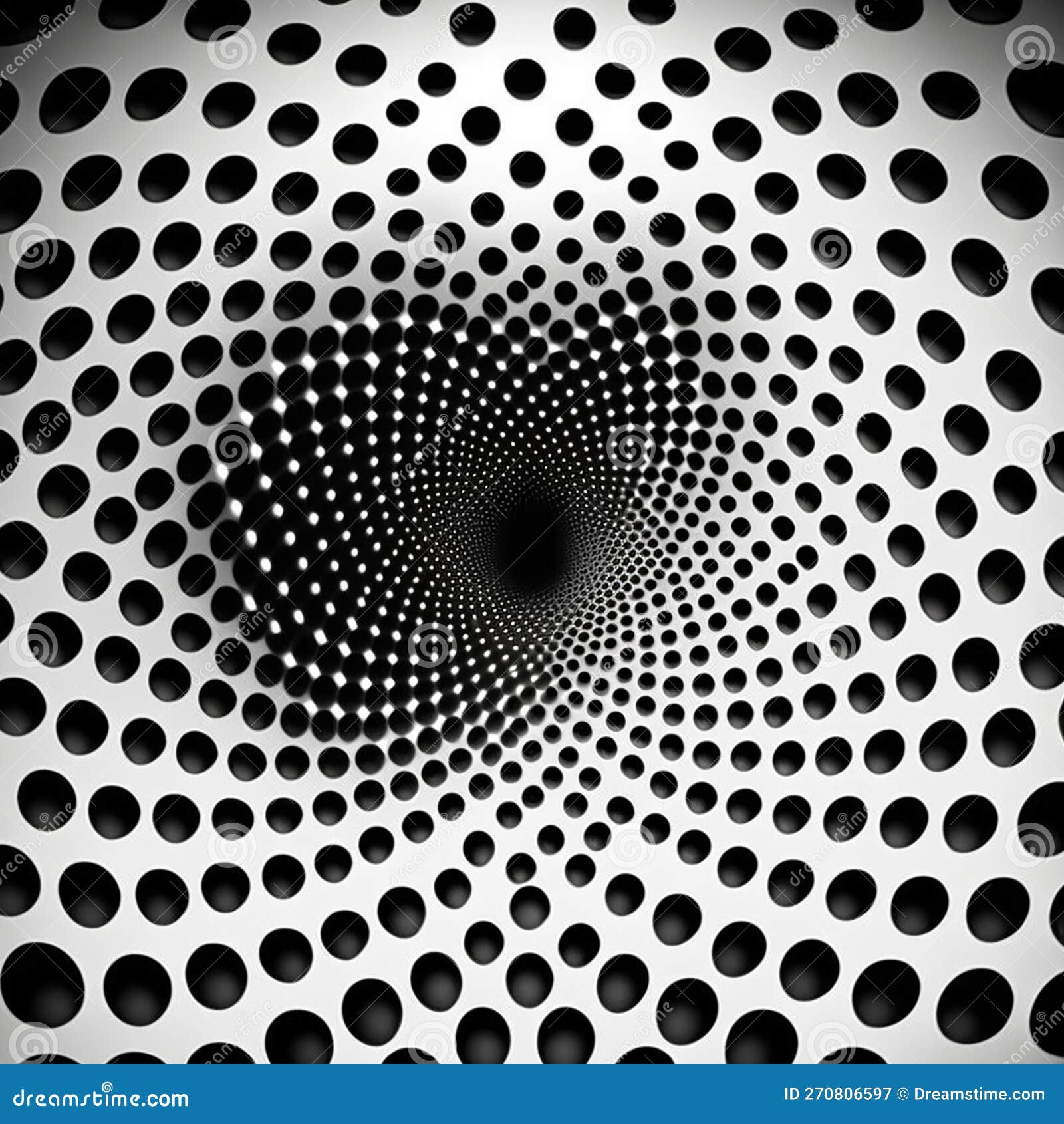 Fancy Geometric Pattern Many Dots Black and White Tone Optical Illusion ...