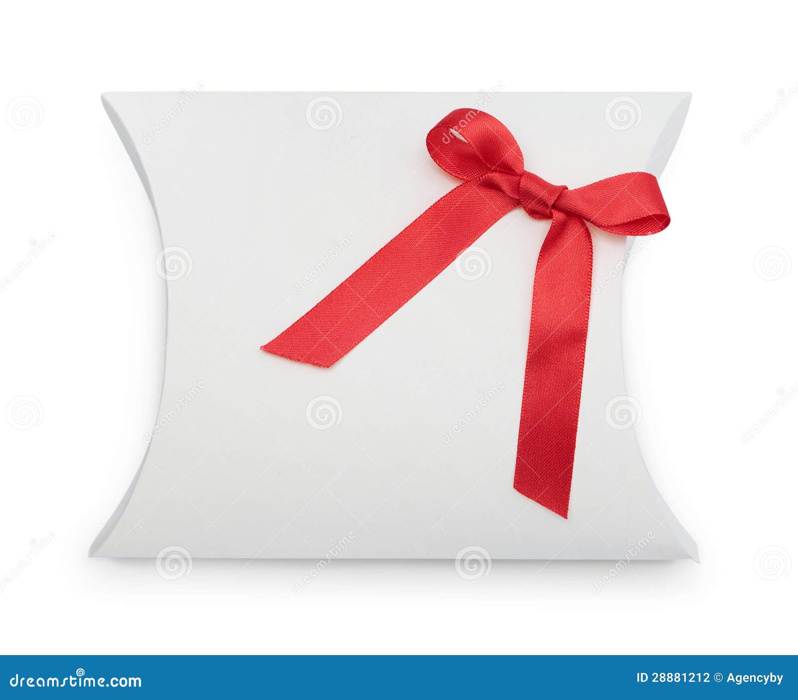 Fancy Gift-box with Red Ribbon Stock Photo - Image of decoration ...