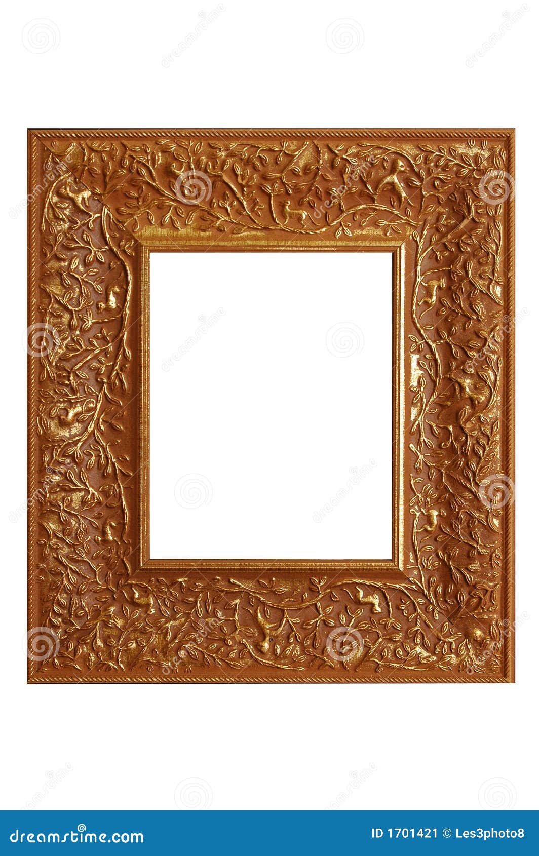 Fancy gold frame stock image. Image of fancy, leaves, painted - 1701421
