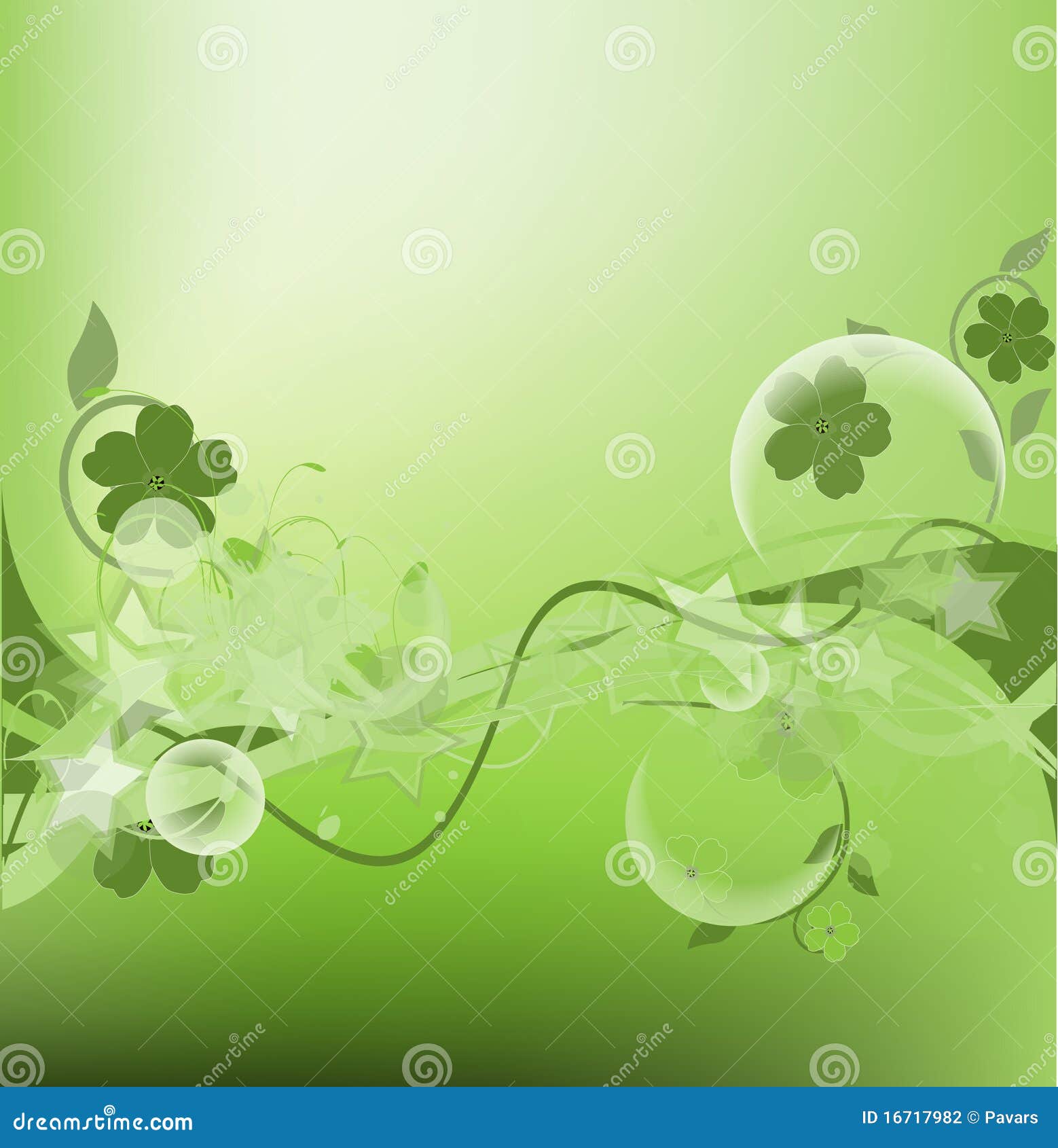 Fancy green floral design stock vector. Illustration of silhouette ...