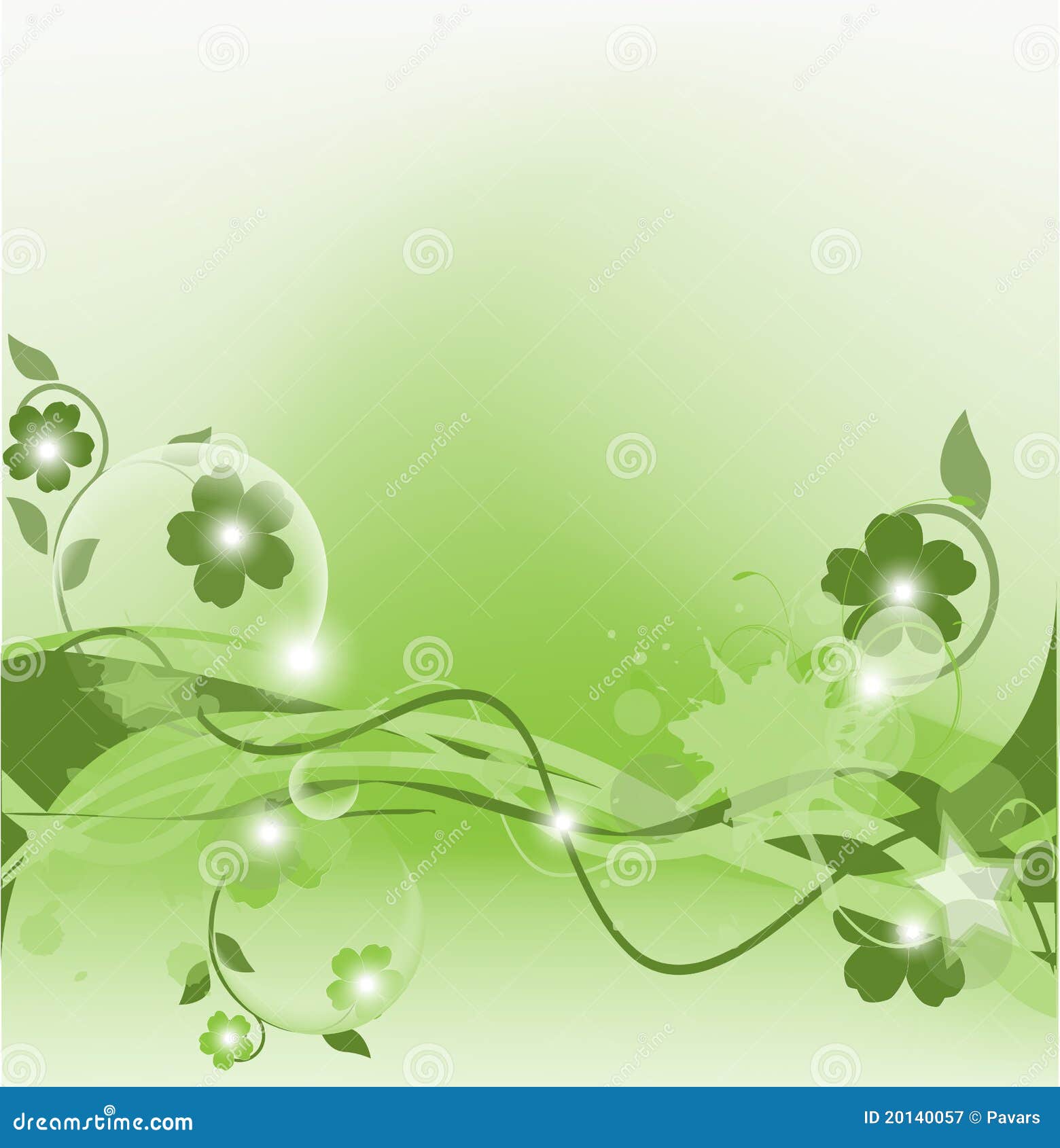 Fancy green floral design stock illustration. Illustration of cycle ...