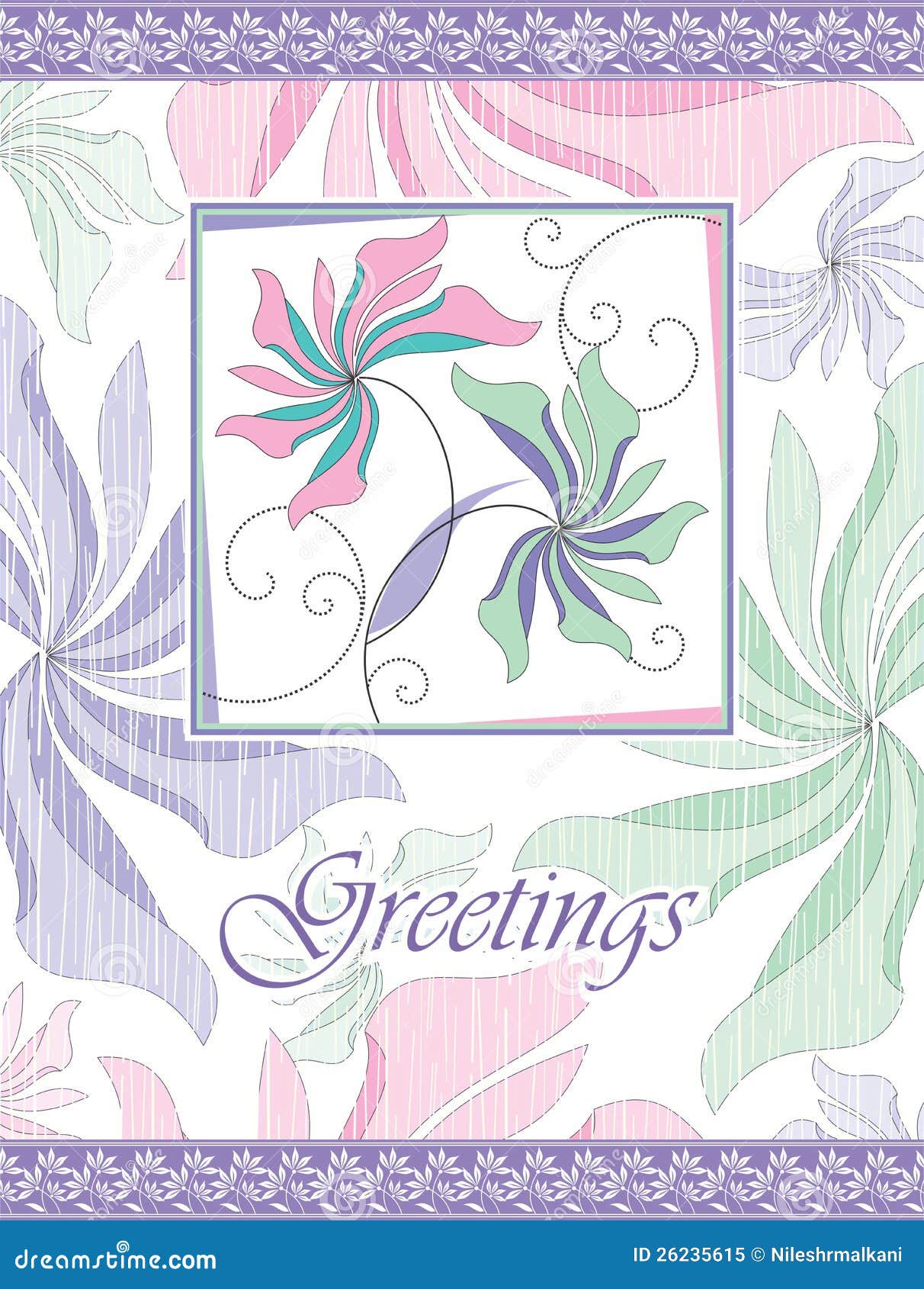 Fancy greeting card design stock vector. Illustration of label - 26235615