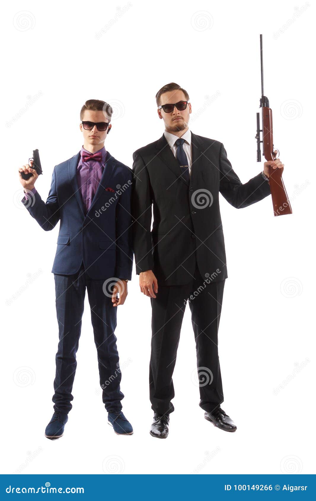 Fancy gun men stock photo. Image of isolated, professional - 100149266