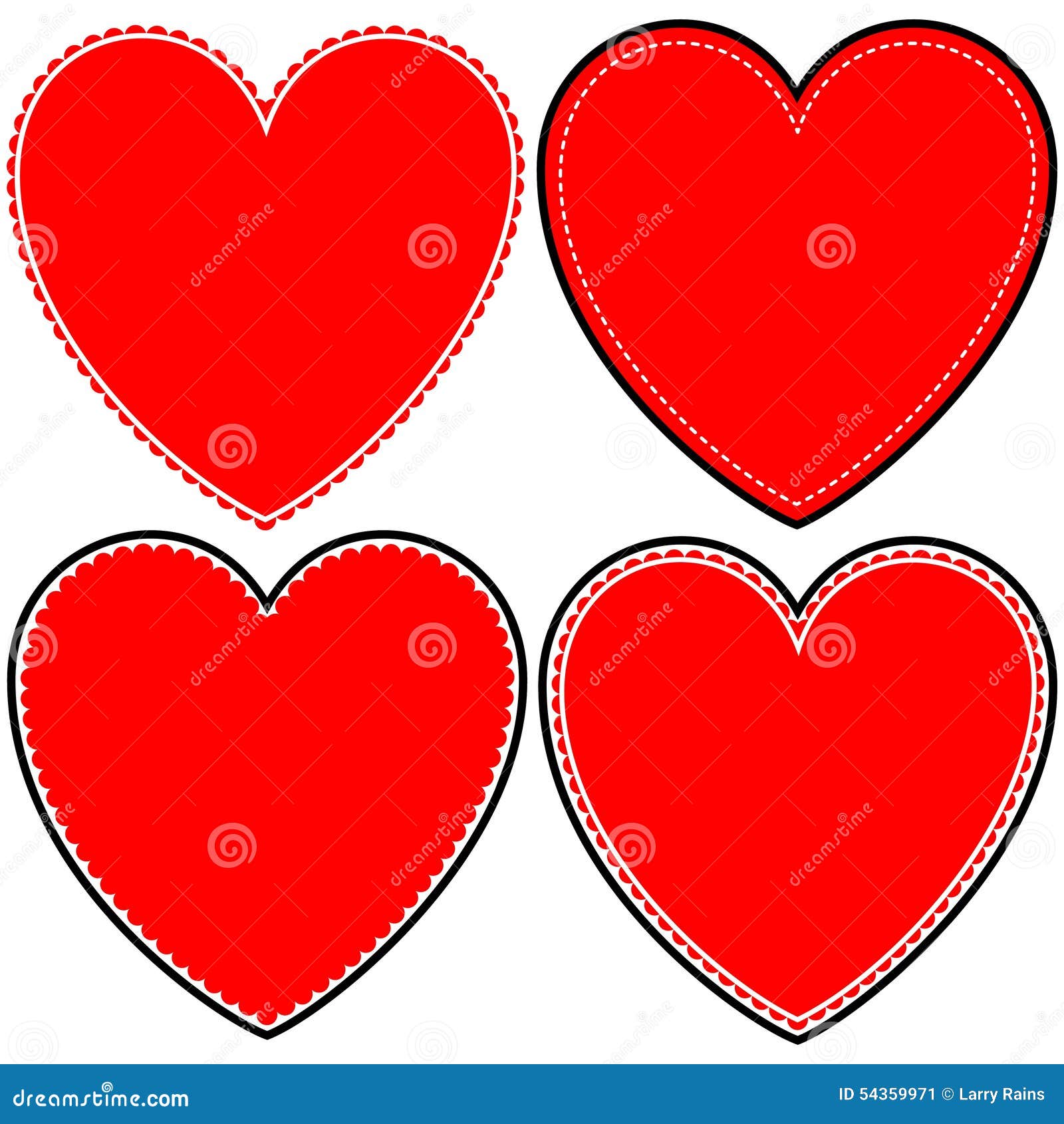 Fancy Heart Icons stock vector. Illustration of valentine - 54359971