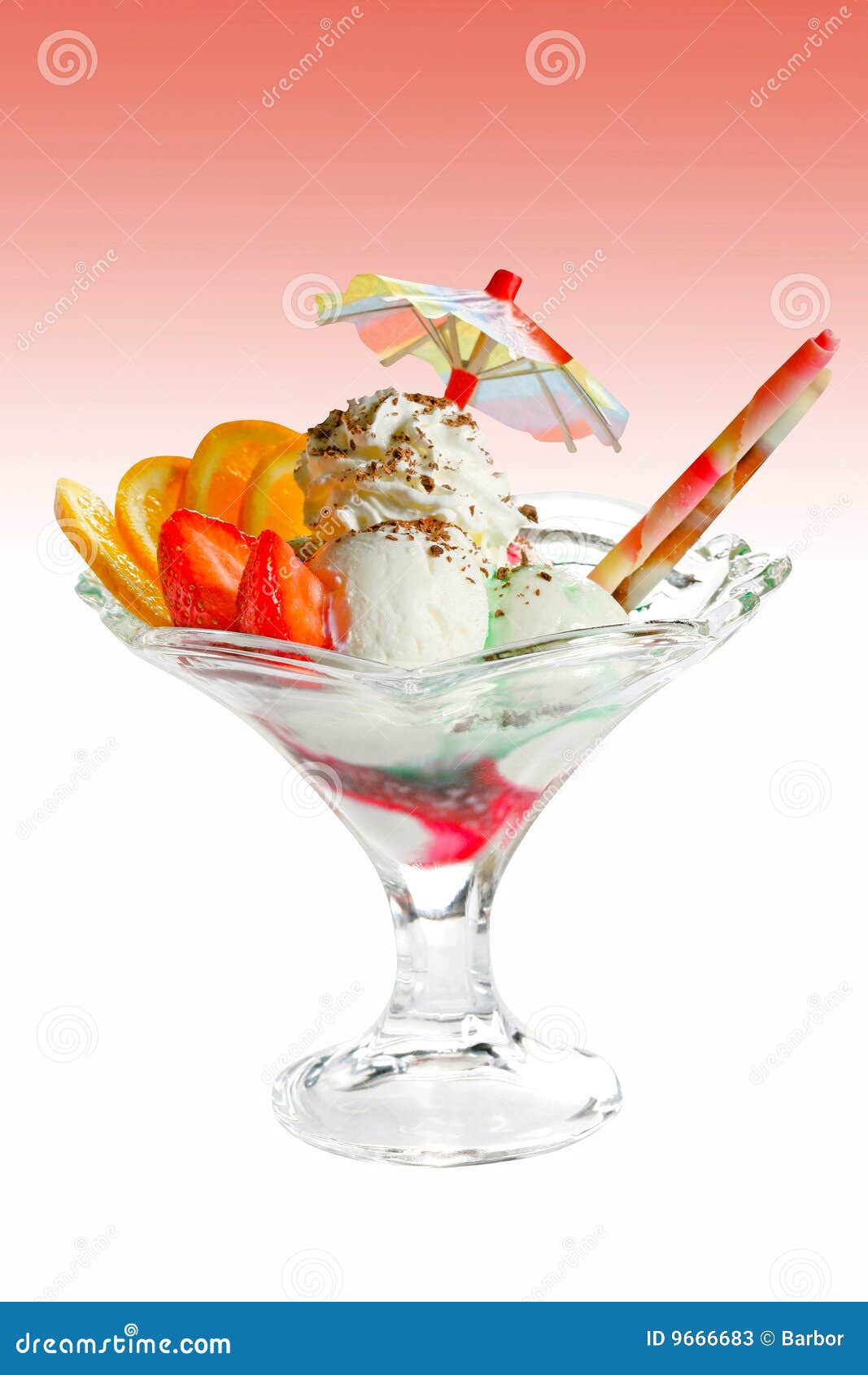 Fancy Ice Cream Stock Image Image Of White Glass Sweet 9666683