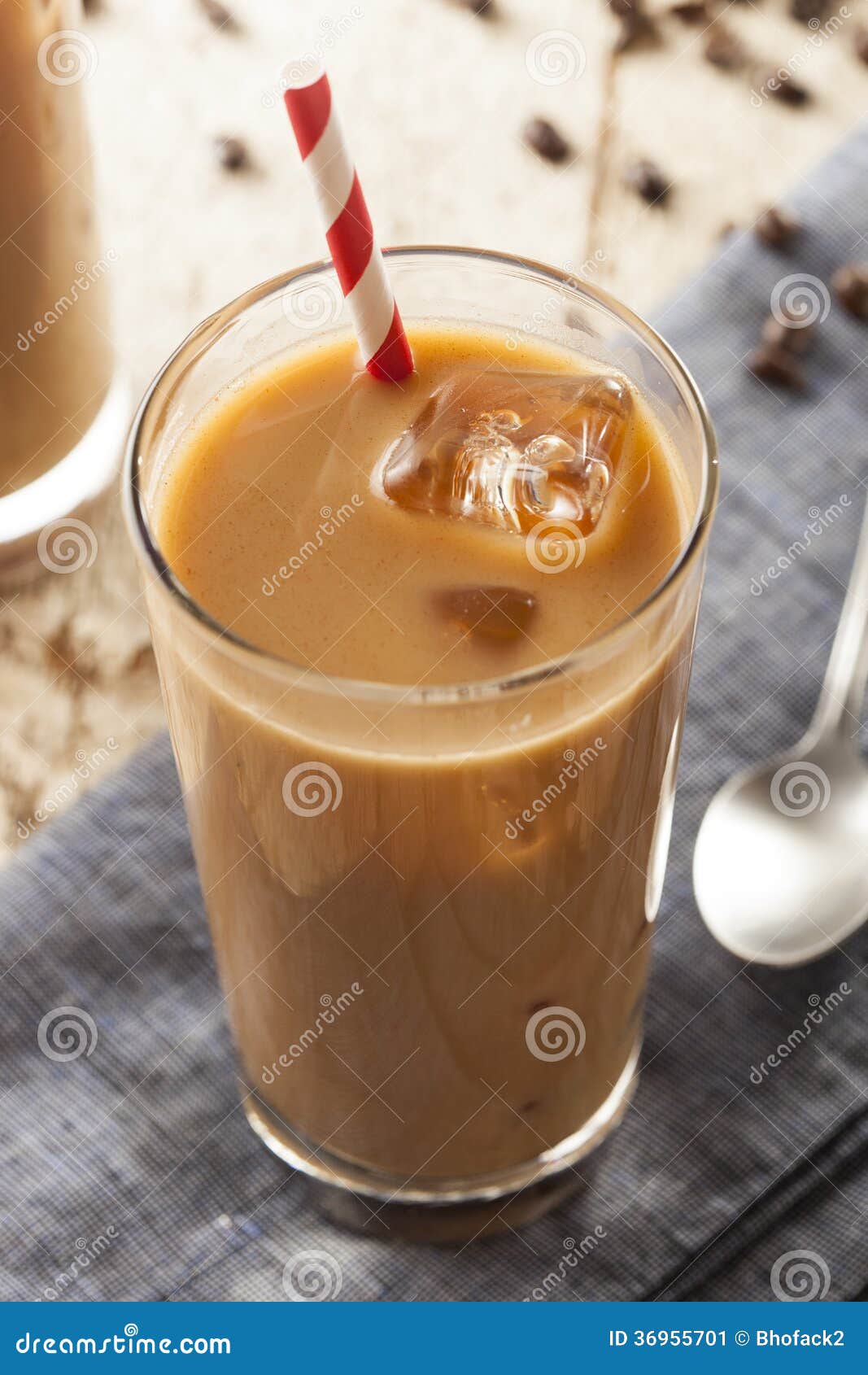 Fancy Iced Coffee with Cream Stock Image - Image of cafe, sweet: 36955701