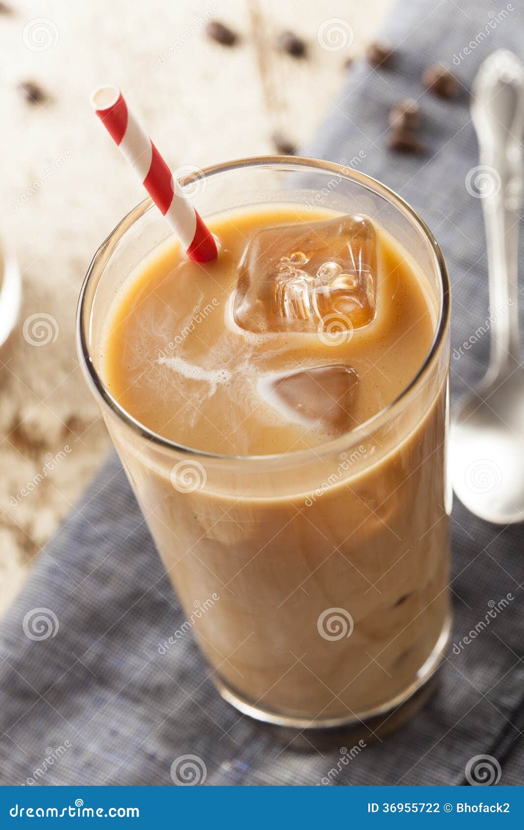 Fancy Iced Coffee with Cream Stock Photo - Image of beans, fresh: 36955722