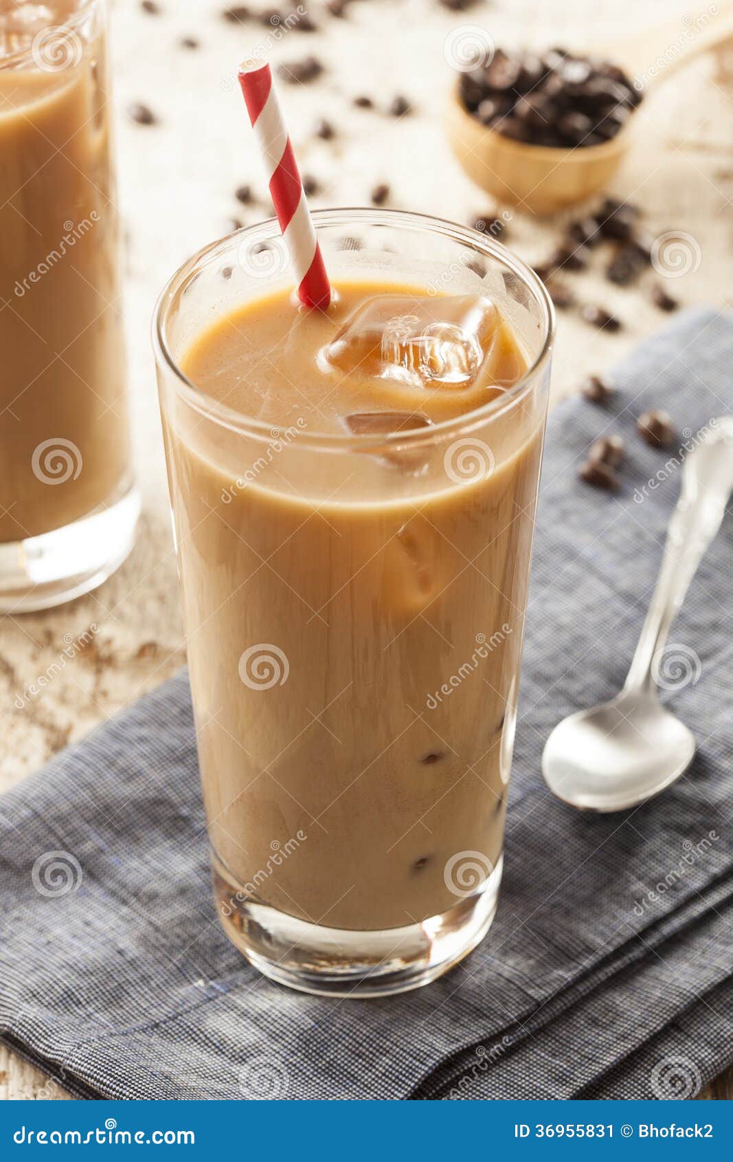 Fancy Iced Coffee with Cream Stock Image - Image of frappuccino, drink ...