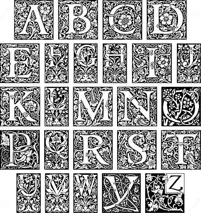 Fancy Initial Alphabet stock vector. Illustration of decoration - 23316680