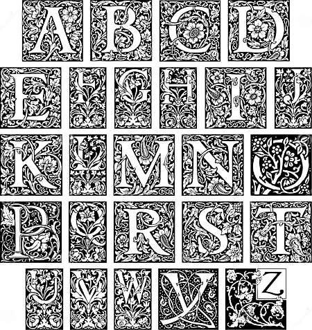 Fancy Initial Alphabet stock vector. Illustration of decoration - 23316680