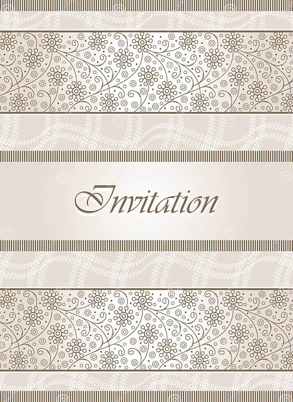 Fancy Invitation Card Design Stock Vector - Illustration of wallpaper ...
