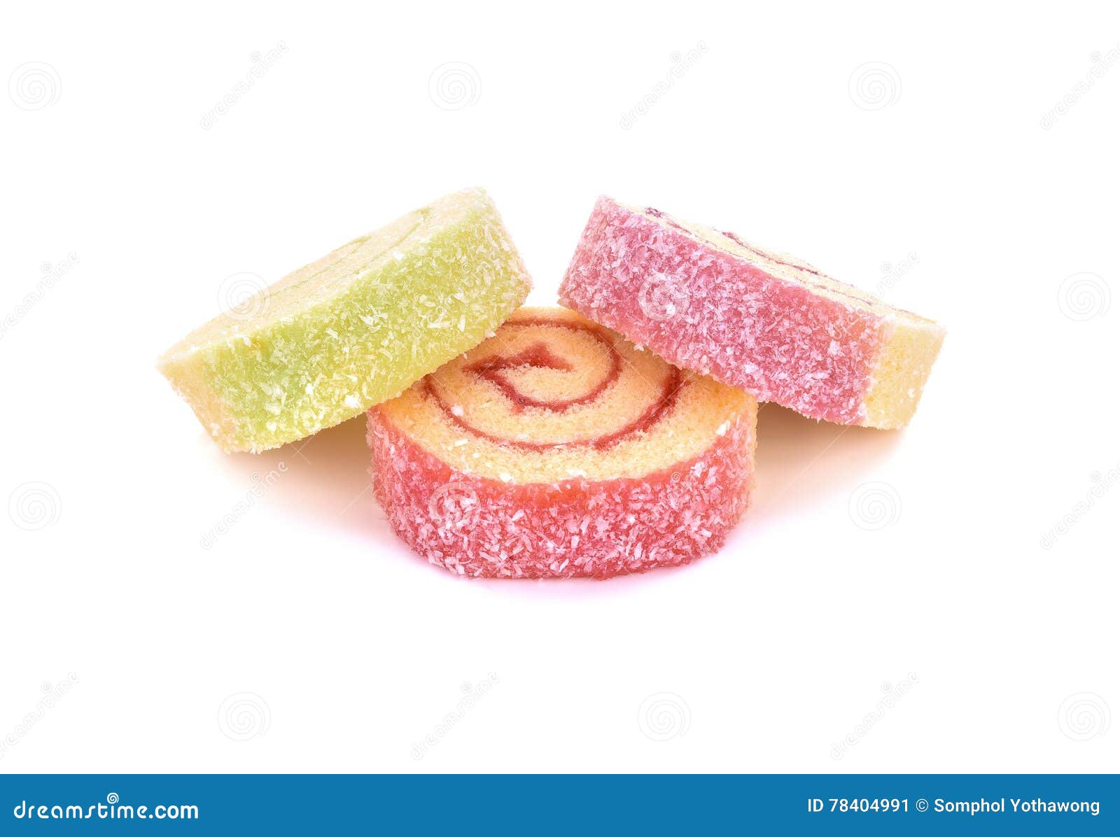 Fancy Jam Roll Set on White Background Stock Image - Image of isolated ...