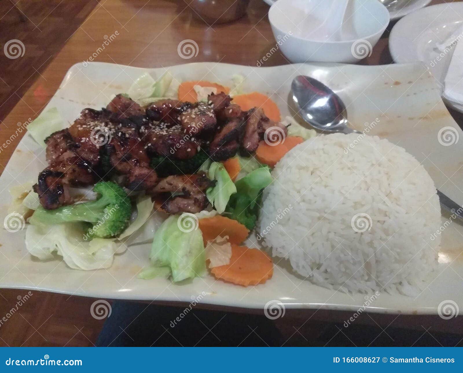 Fancy Korean Food with Rice and Beef Stock Image - Image of korean ...