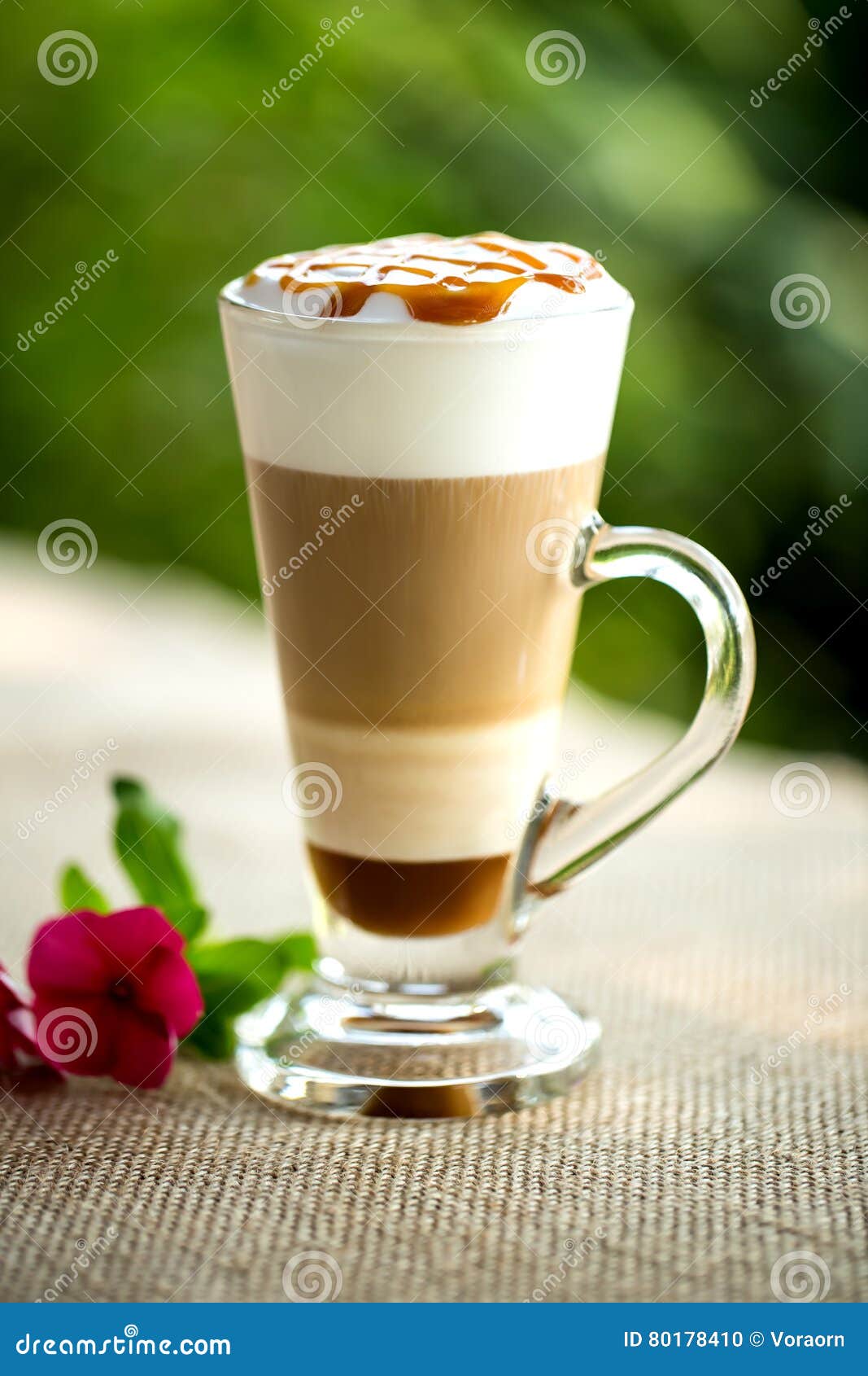 Fancy latte coffee stock photo. Image of glass, cafe - 80178410