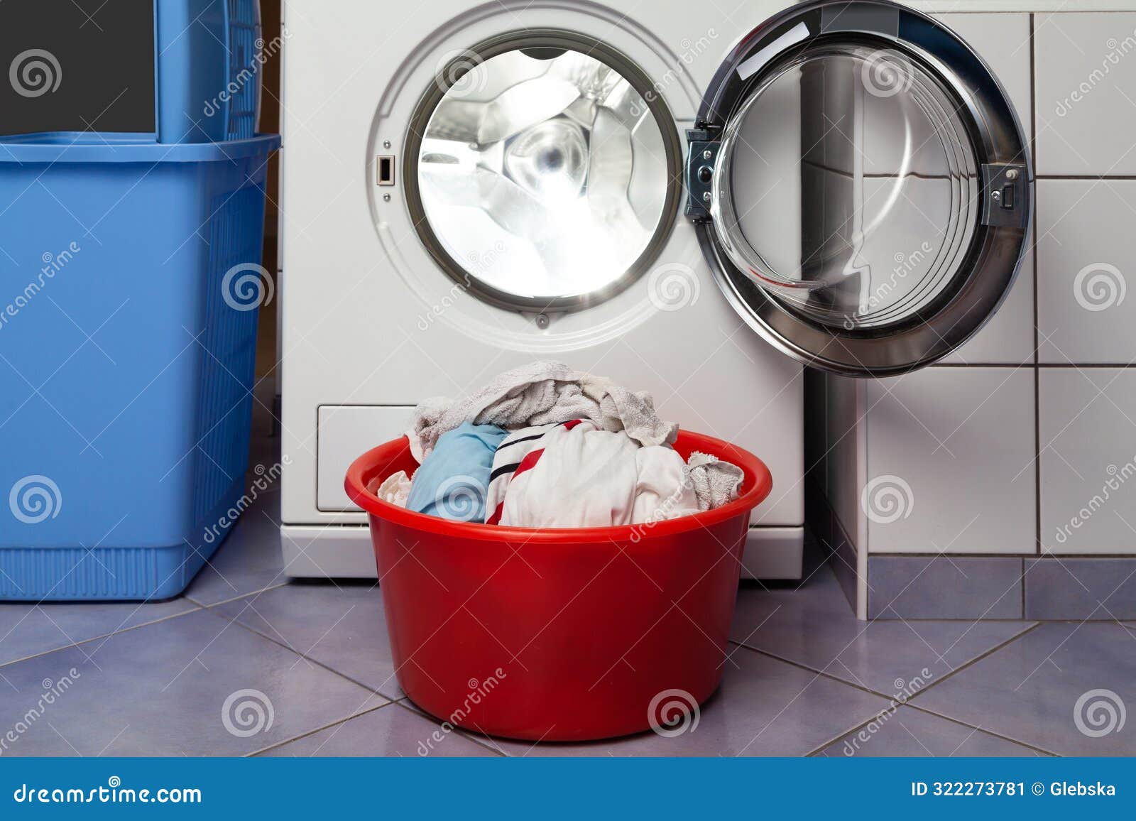 Fancy Laundry and Magic Washing Machine Stock Image - Image of glass ...