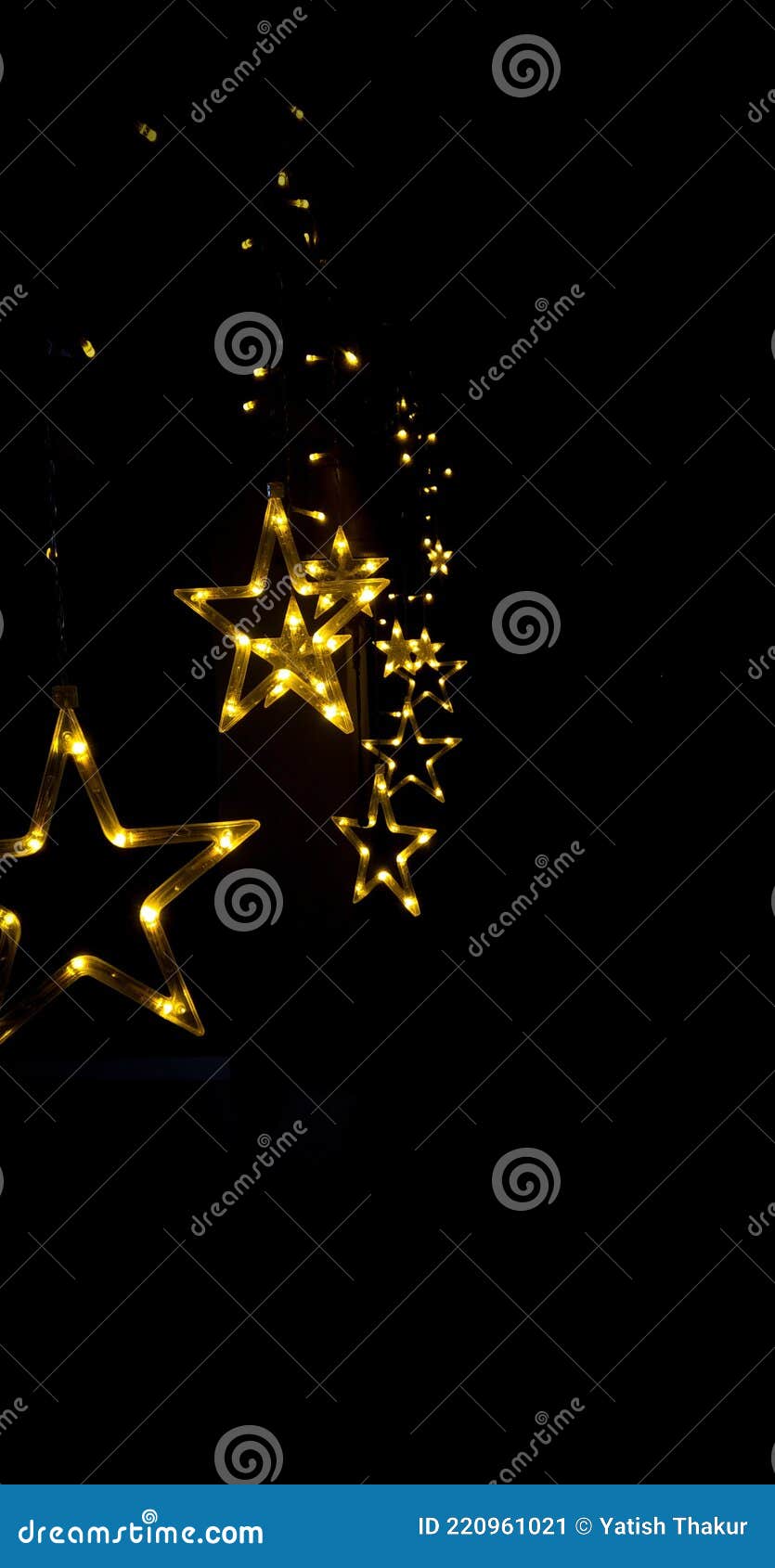 Fancy lights star shaped stock image. Image of star - 220961021