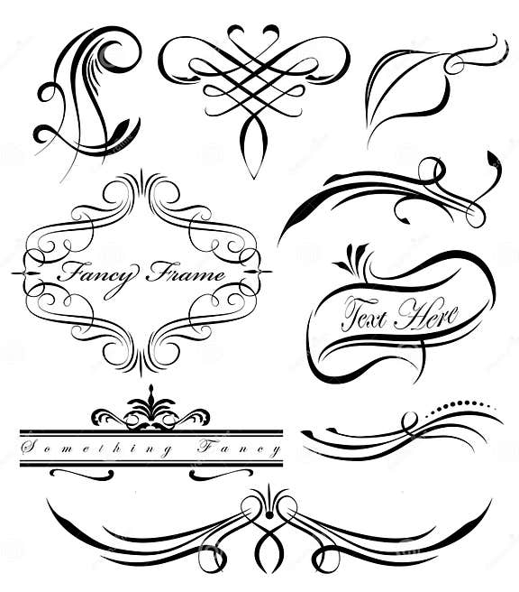 Fancy Lines 3 stock vector. Illustration of message, lines - 38191474