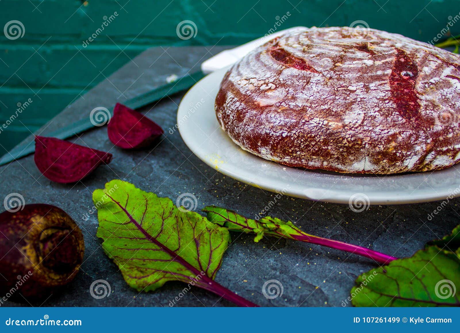 Fancy loaf of beet bread stock image. Image of loaf - 107261499