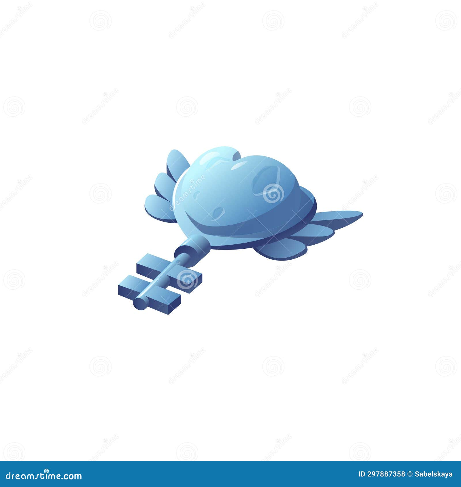 Fancy Lock Key Icon Design for Games and Apps, 3d Vector Illustration ...