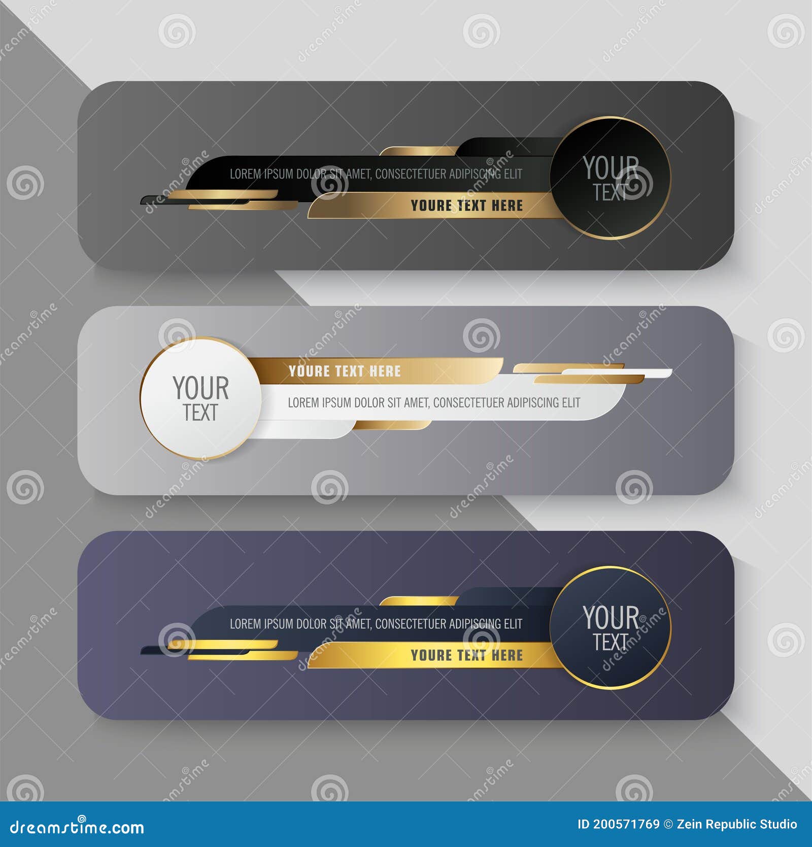 Fancy Lower Third Banner in Circular and Geometric Shapes Stock ...