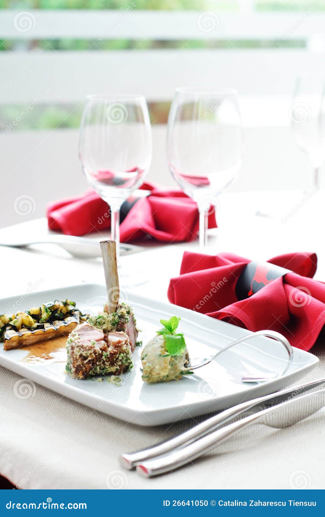 Fancy lunch stock photo. Image of grilled, crust, salad - 26641050