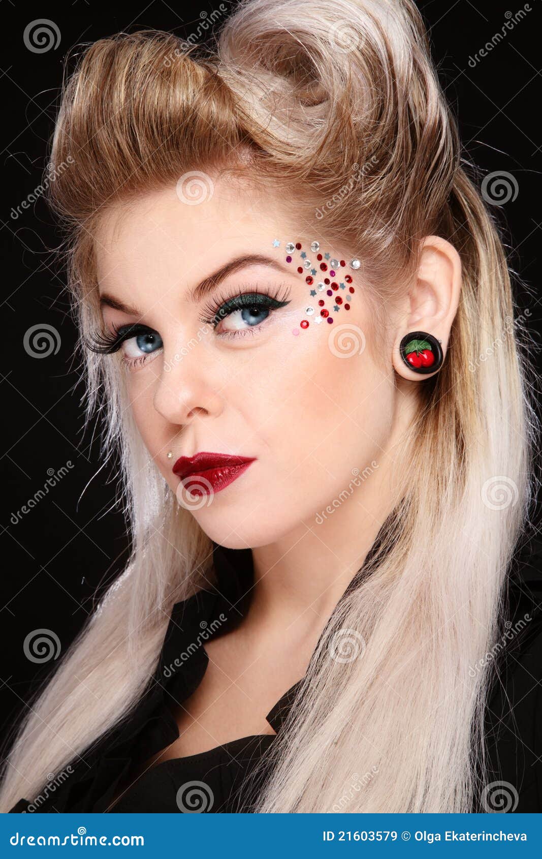 Fancy make-up stock image. Image of glamorous, blonde - 21603579