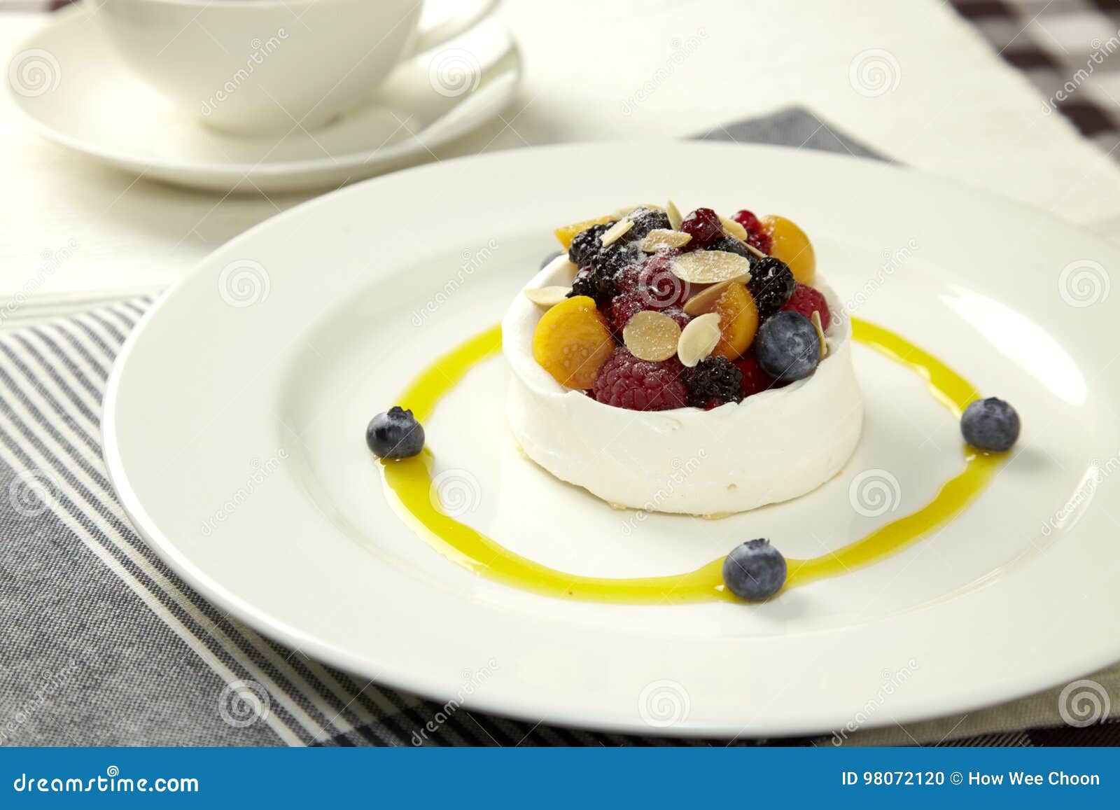 Fancy Mango Pudding with Nuts Stock Photo - Image of dinning ...