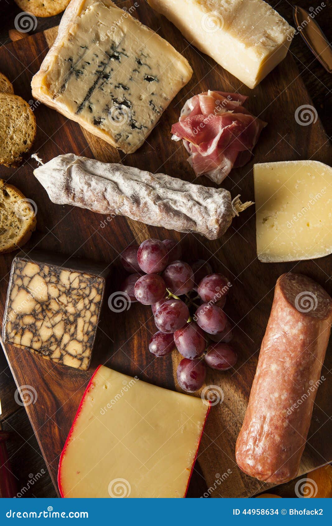 Fancy Meat and Cheeseboard with Fruit Stock Photo - Image of tasty ...