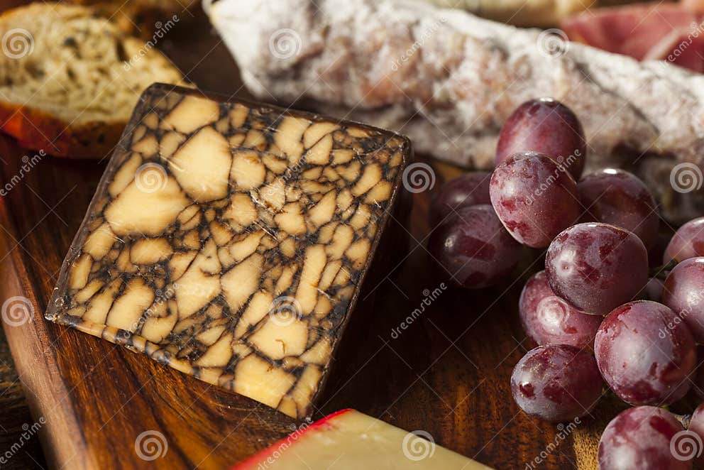 Fancy Meat and Cheeseboard with Fruit Stock Photo - Image of brie ...