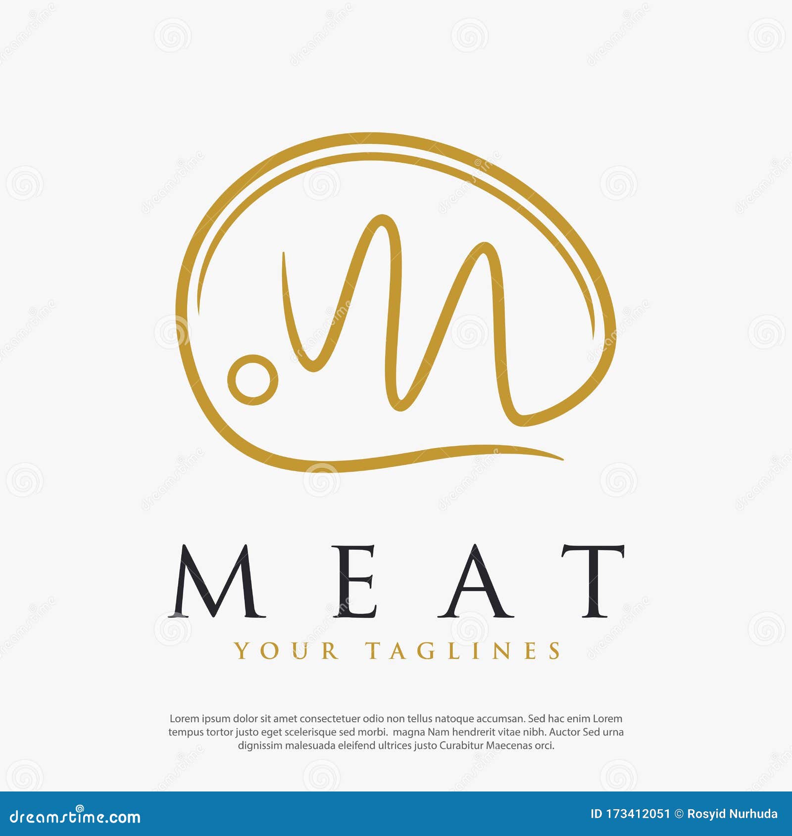Fancy Meat Restaurant Vector Logo Stock Vector - Illustration of black ...